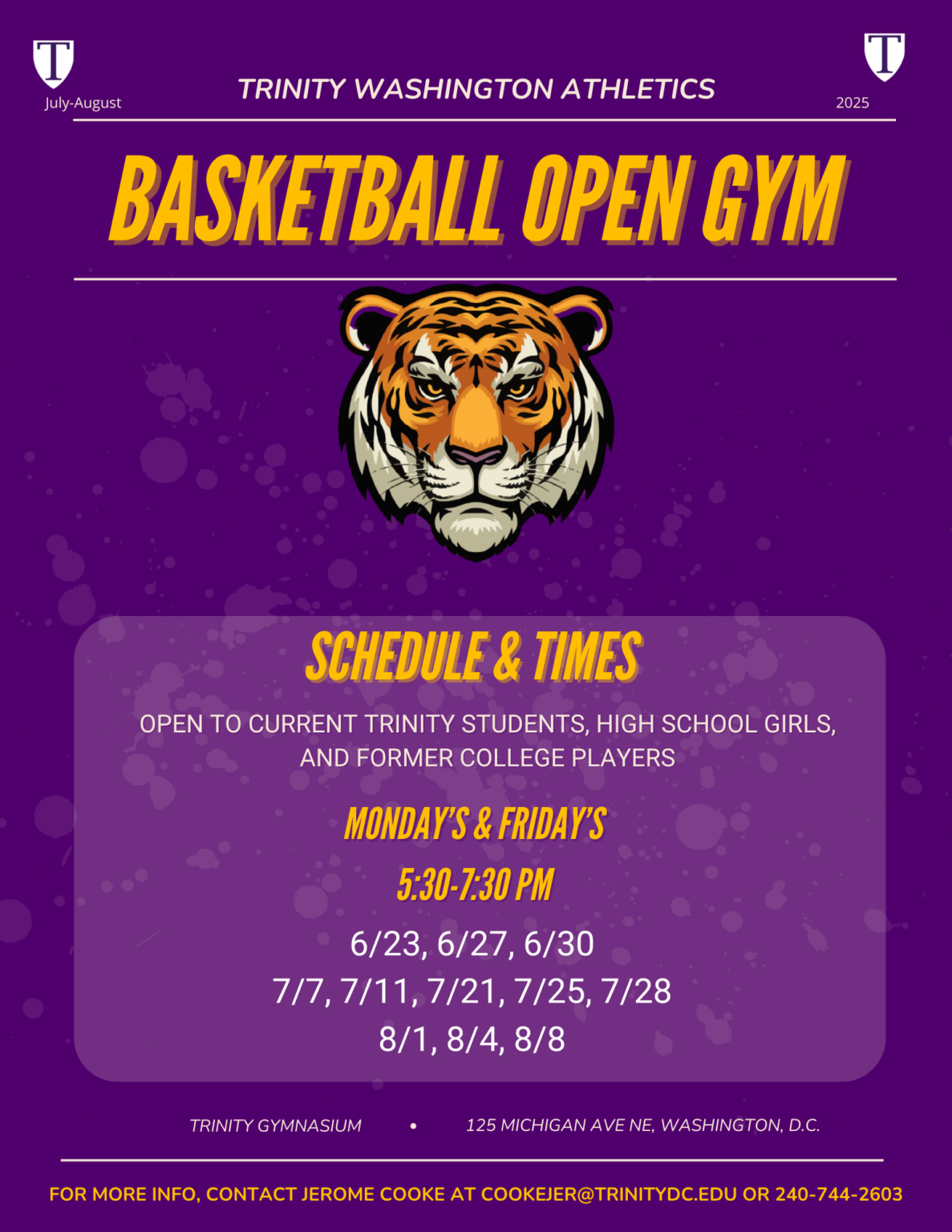 Trinity Athletics- Basketball Open Gym | Athletics