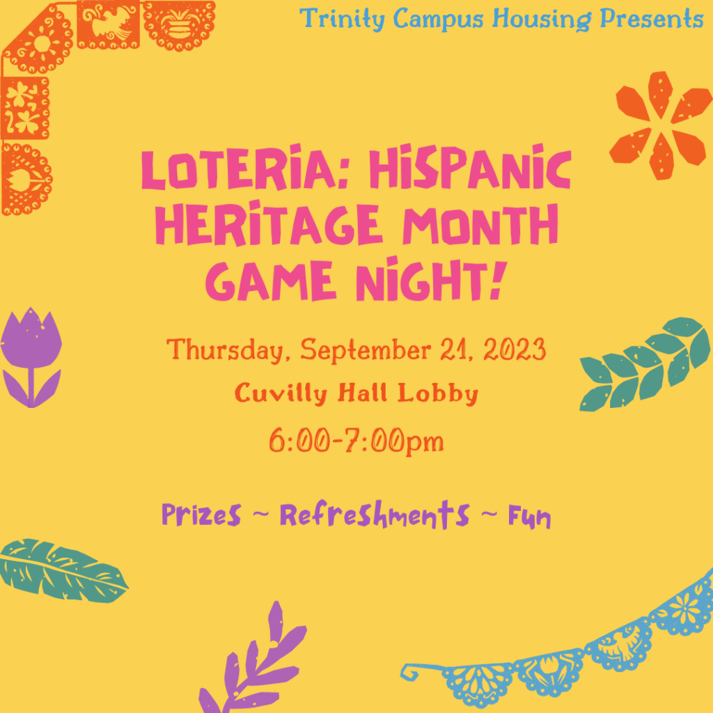 Loteria: Hispanic Heritage Month Game Night! | Campus Housing