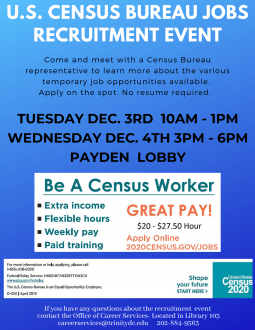 U.S. Census Bureau Jobs Recruitment Event | Career Services